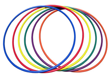 Deluxe Hula Hoops for Kids – Durable, Lightweight & Flexible, 6 Bright ...